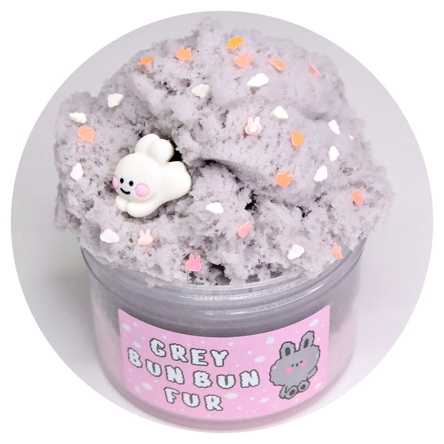 Grey Bun Bun Fur Slime – Momo Slimes