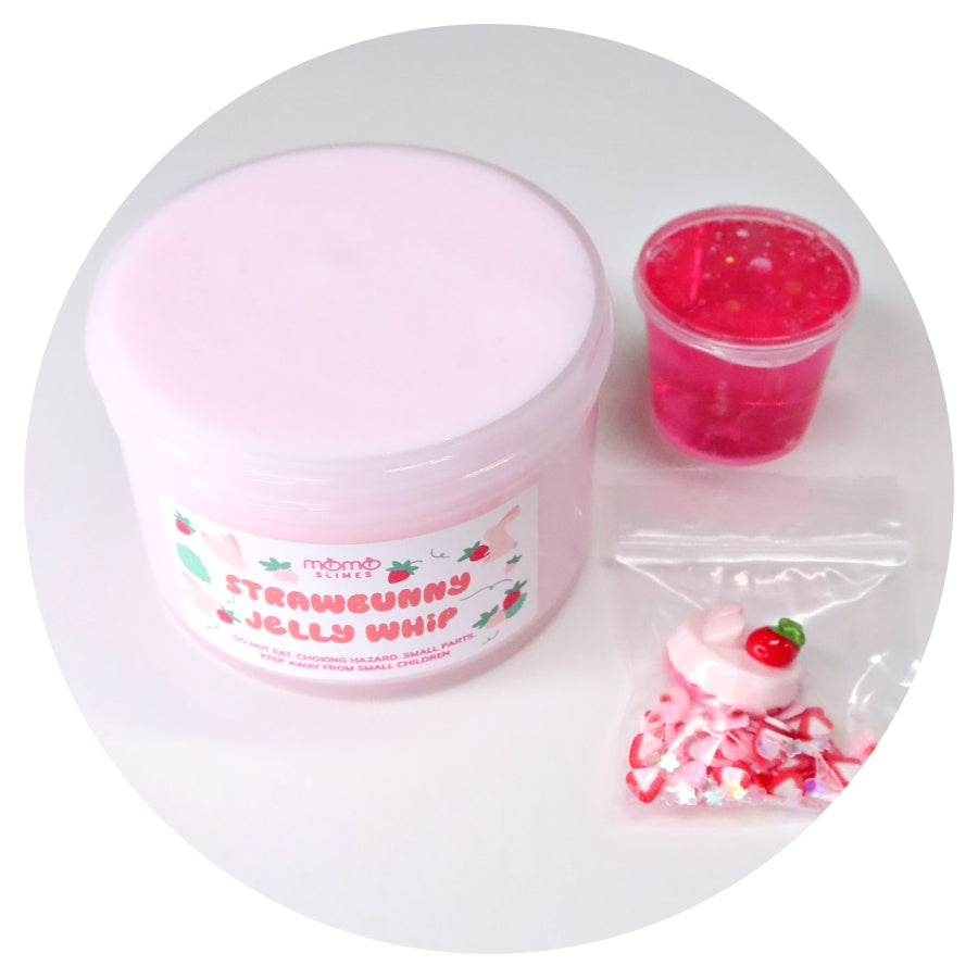 24oz Strawbunny Jelly Whip Slime – Momo Slimes
